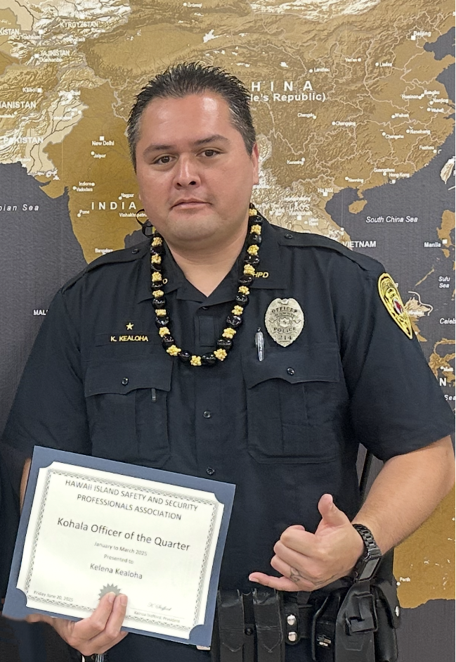 Hawaiʻi Police Department | Officer Kelena Kealoha Recognized by HISSPA ...