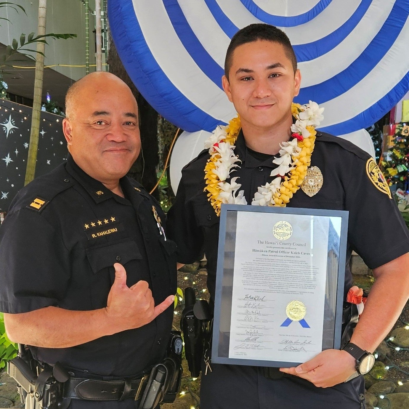 Hawaiʻi Police Department | Officer Caves Receives Haweo Award for Work ...